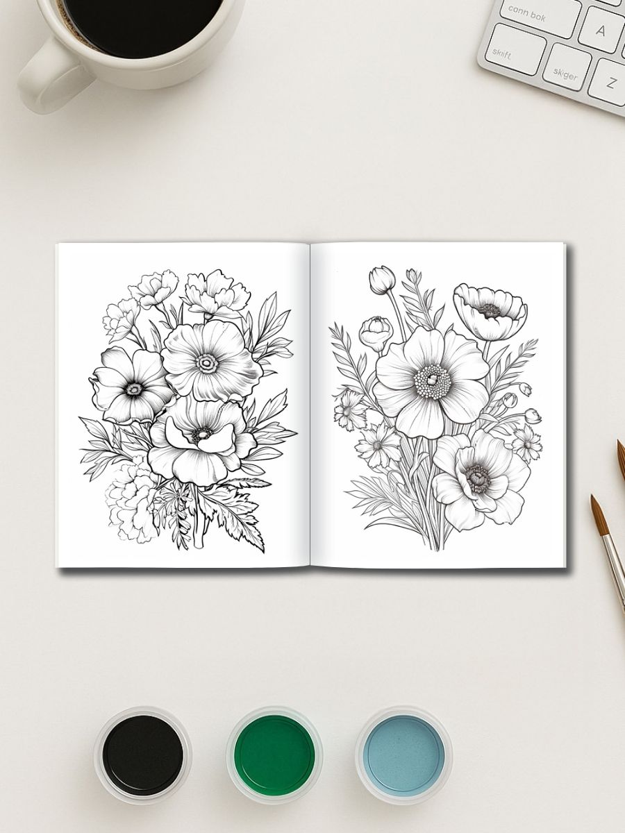 Wild Bloom 230 Wild Flower Coloring Pages | Coloring Page Store